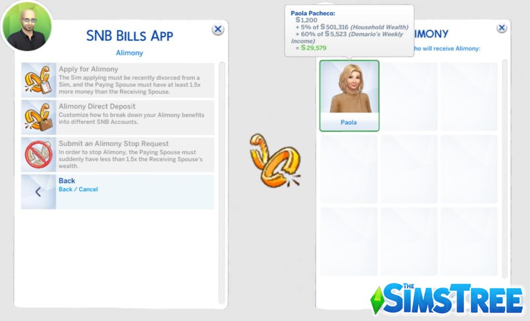 Мод «SNB Bills или банковские счета, пособия» от simrealist для Sims 4
